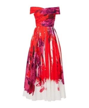 Erdem Off-the-shoulder Maxi Dress - Red