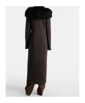 Magda Butrym Shearling-trimmed Cashmere Coat