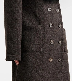 Magda Butrym Shearling-trimmed Cashmere Coat