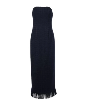 Oscar De La Renta Tweed Wool And Mohair-blend Bustier Dress - Black