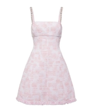 Oscar De La Renta Crystal-embellished Tweed Minidress - Purple