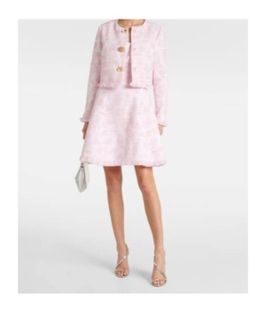 Oscar De La Renta Crystal-embellished Tweed Mini Dress