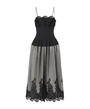 Simkhai Lace Midi Dress - Black