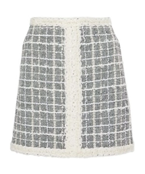Giambattista Valli Checked Wool-blend Bouclé Miniskirt
