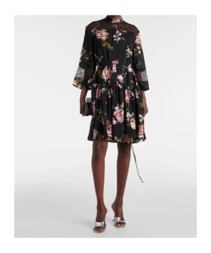 Erdem Floral Silk Crêpe De Chine Minidress