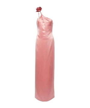Magda Butrym One-shoulder Silk Maxi Dress - Pink