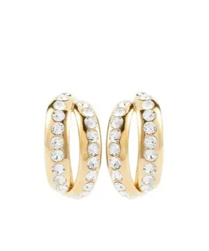 Amina Muaddi Jahleel Embellished Earrings - Yellow