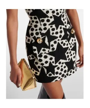 AREA Jacquard Strapless Cotton-blend Minidress