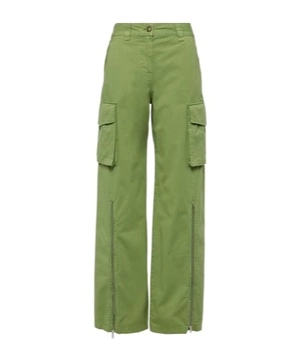 Stella McCartney Mid-rise Cotton Cargo Pants - Green