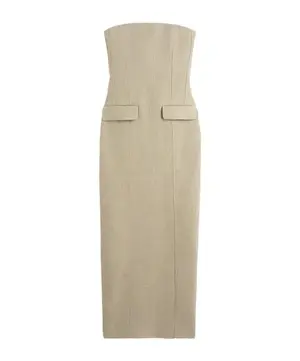 TOTEME Strapless Pocket Dress Beige - Light Brown