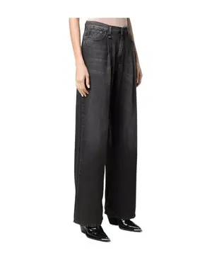 R13 Pleated Wide-leg Jeans