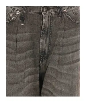 R13 Wide-leg Pleated Jeans - Black