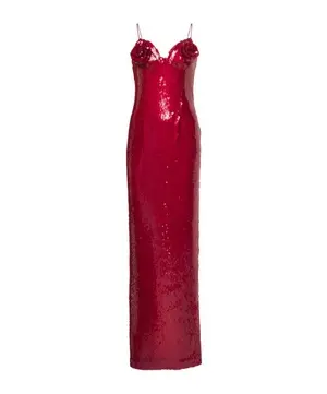 Magda Butrym Floral-applique Sequined Gown - Red