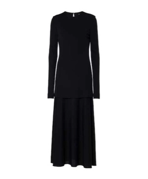 JIL SANDER Layered Maxi Dress - Black