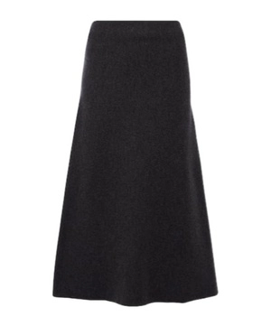 JIL SANDER Wool Midi Skirt - Black