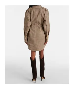 PATOU Houndstooth Shirt Dress