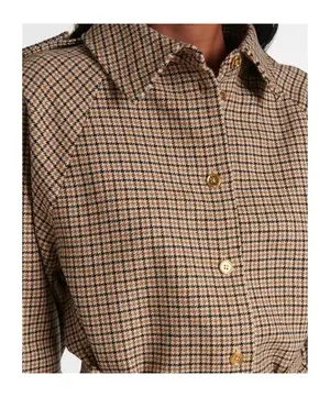PATOU Houndstooth Shirt Dress