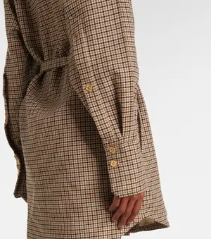 PATOU Houndstooth Shirt Dress
