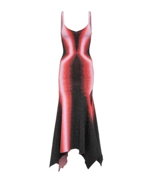 Y/project Printed Knitted Midi Dress - Black