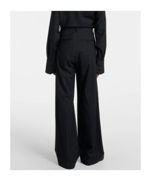 Plan C Pinstripe Wool-blend Wide-leg Pants