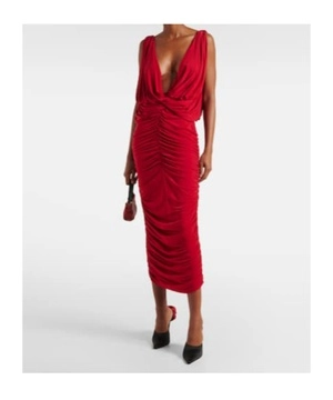 Magda Butrym Ruched Draped Midi Dress