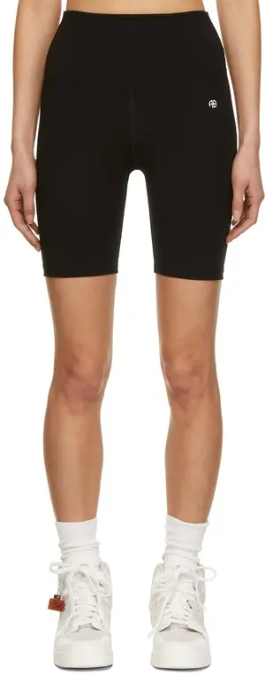 ANINE BING Logo-print Cycling Shorts