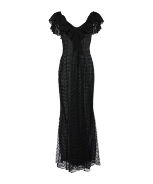 Alessandra Rich Lace Bow-tie Maxi Dress
