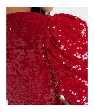 Erdem Asymmetric Sequined Midi Dress