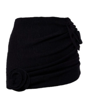 Magda Butrym Floral Crepe Mini Skirt - Black