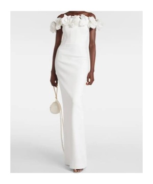 Rebecca Vallance Off-the-shoulder Gown With Back Slit
