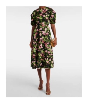 Erdem Floral Matelassé Midi Dress