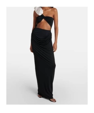 Magda Butrym Ruffled Cutout One-shoulder Gown