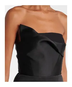 Roland Mouret Strapless Taffeta Gown