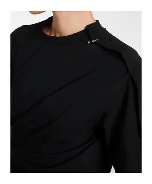 MUGLER Draped Plain Knit Dress