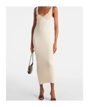 Magda Butrym Ribbed-knit Cotton Midi Dress