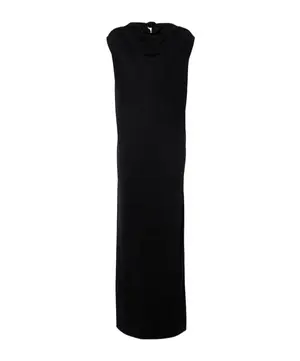 JIL SANDER Tie-detail Midi Dress - Black
