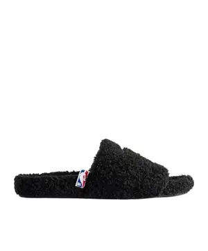 Balenciaga X Nba Collaboration Furry Open Mule - Black/white