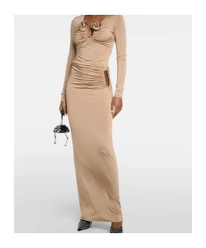 Magda Butrym Ruched Maxi Skirt - Brown