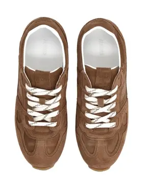 ALOHAS Suede Round Head Front Tie Sneakers