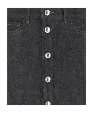 A.p.c. Button-down Denim Skirt