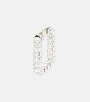 Amina Muaddi Charlotte Embellished Hoop Earrings