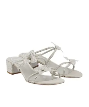 Rene Caovilla Caterina Embellished Block Heel Sandals