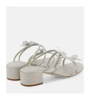 Rene Caovilla Caterina Embellished Block Heel Sandals