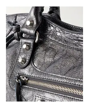 Balenciaga Le City Bag Medium In Steel