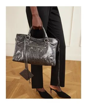 Balenciaga Le City Bag Medium In Steel