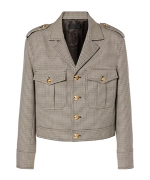 NILI LOTAN Plaid Casual Jacket - Nude