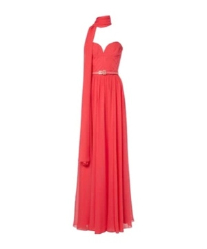 Elie Saab Silk Gown With Detachable Scarf Detail