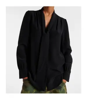 NILI LOTAN Tie-collar Silk Shirt