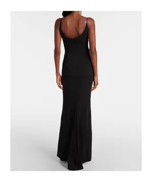 MUGLER Asymmetric Crepe Dress Skirt