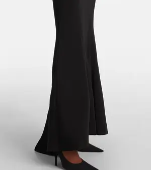 MUGLER Asymmetric Crepe Dress Skirt